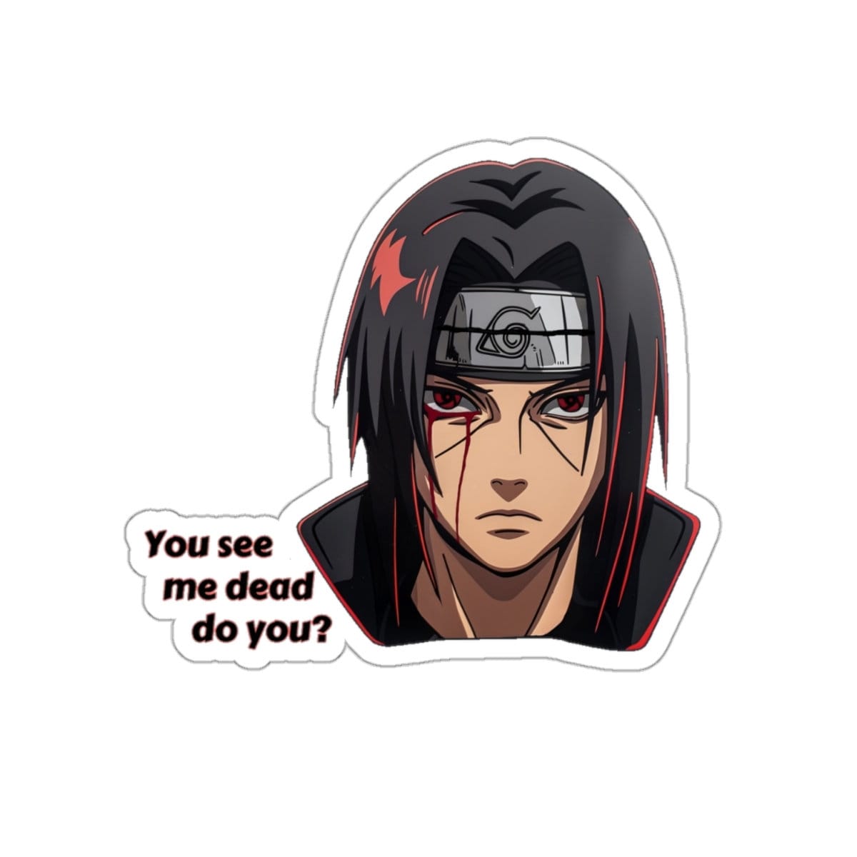 Naruto Fan Art Itachi Uchiha Sticker Anime Akatsuki Decal 2 - Etsy