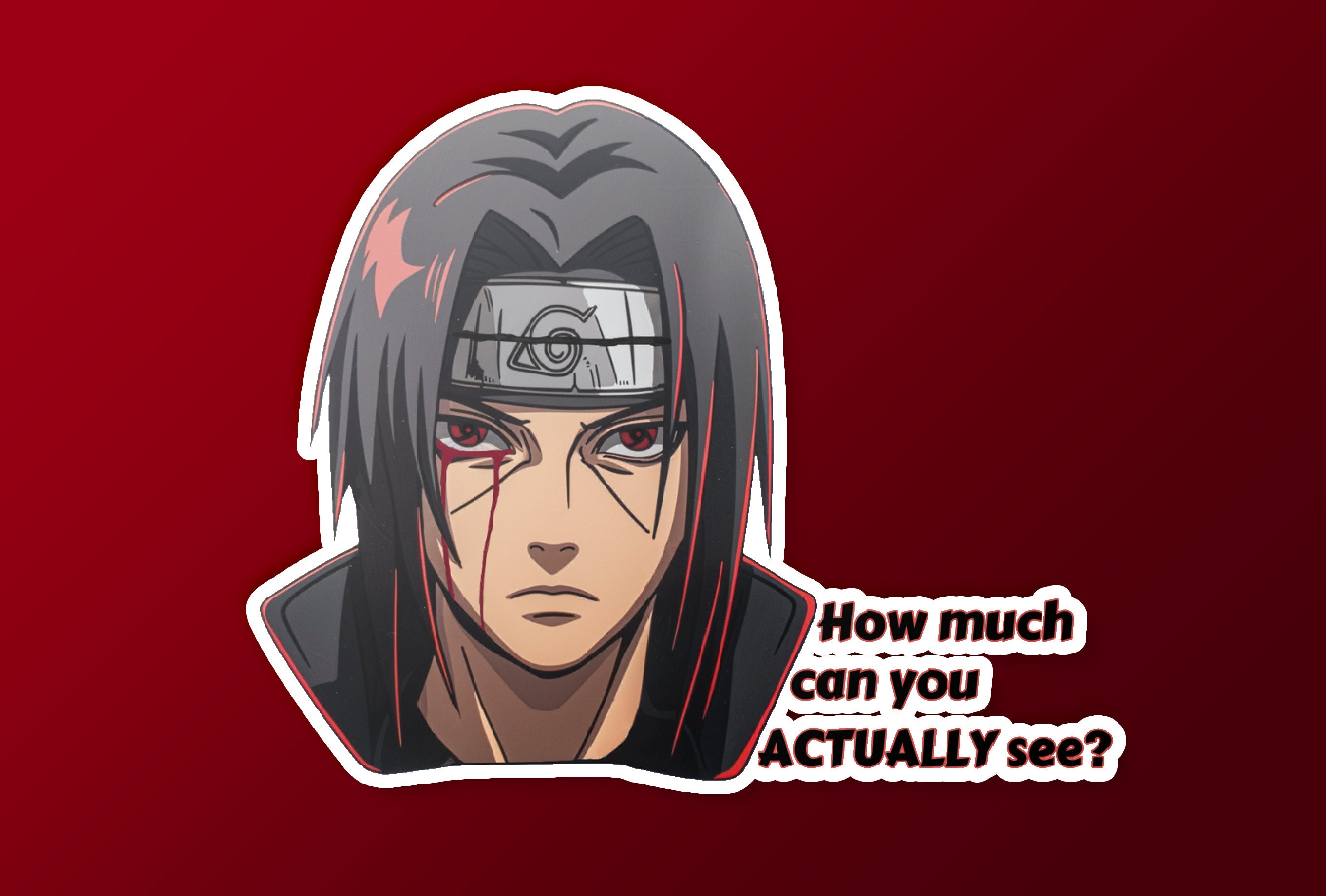 Naruto Fan Art Itachi Uchiha Sticker Anime Akatsuki Decal 3 - Etsy