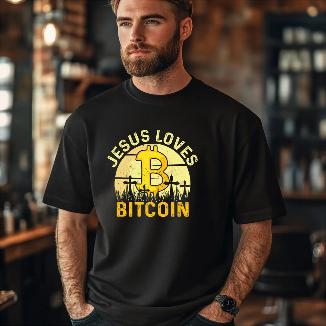 Jesus Loves Bitcoin Cryptocurrency Unisex T-shirt | Bitcoin Crypto ...