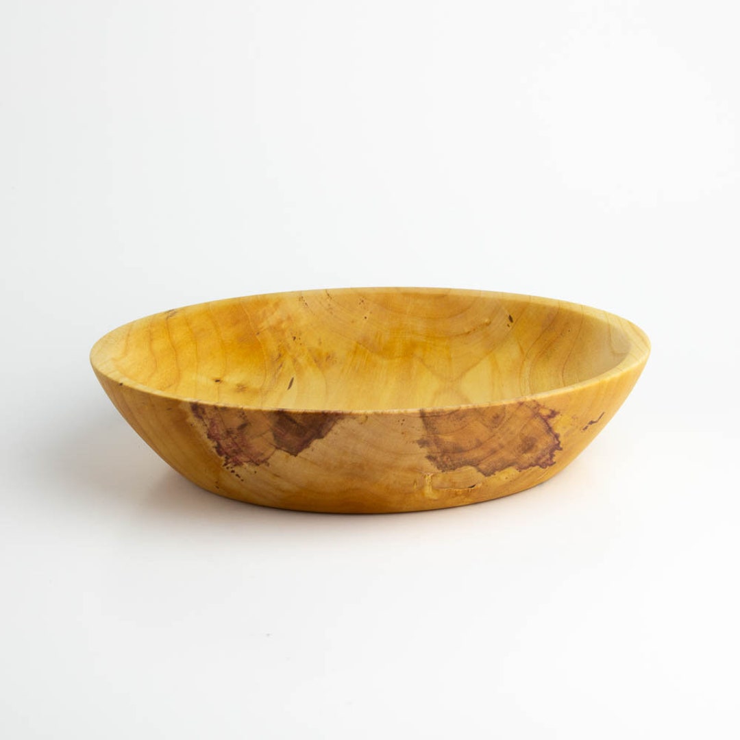 Plum Wood Bowl 8 X 1 3/4 Inches - Etsy