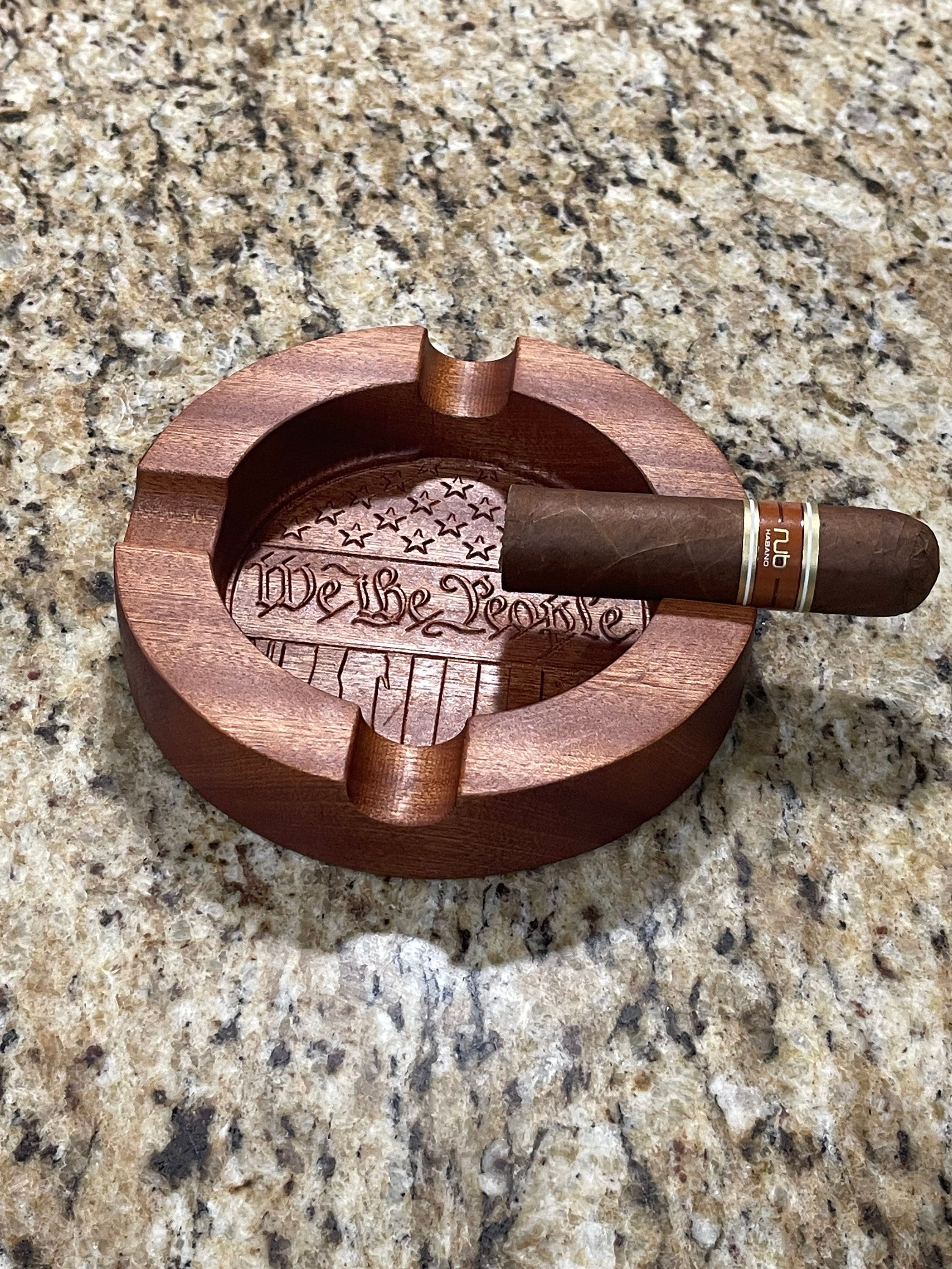 Mahogany Cigar Ashtray We the People Edition - Etsy