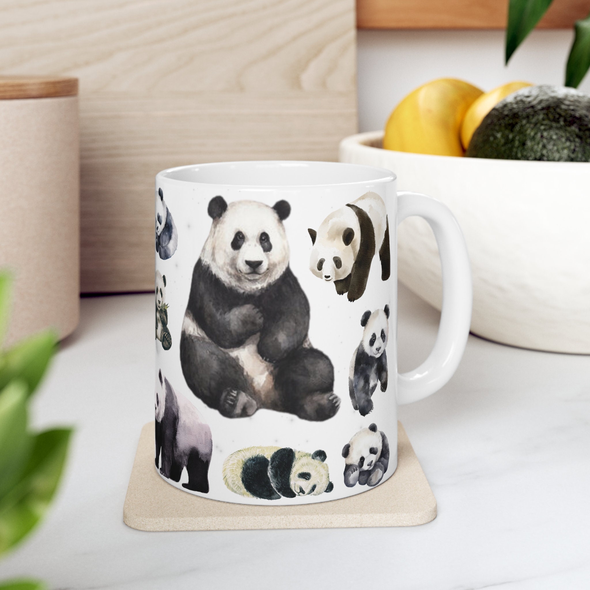 Panda Mug, Cute Bear Coffee Cup, Kawaii Panda Mug, Panda Gift for Her ...