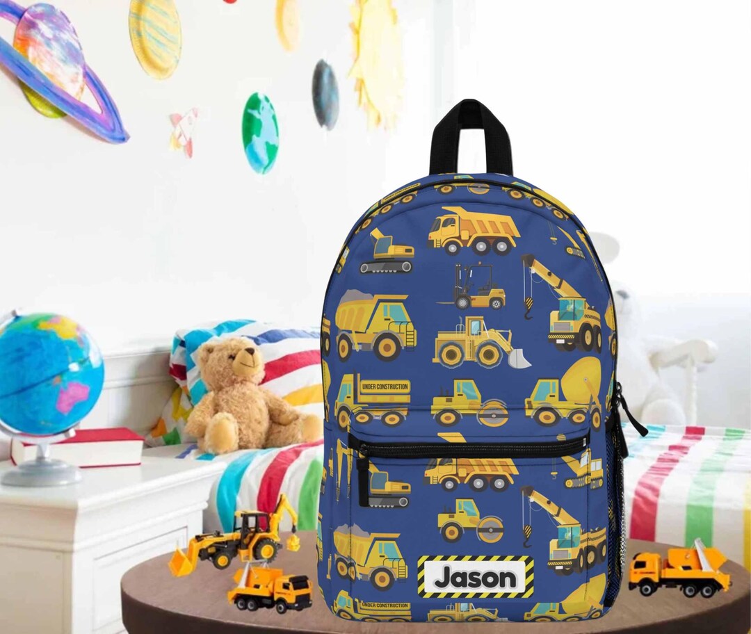 Personalized Construction Backpack: Custom Dump Truck School Bag - Etsy