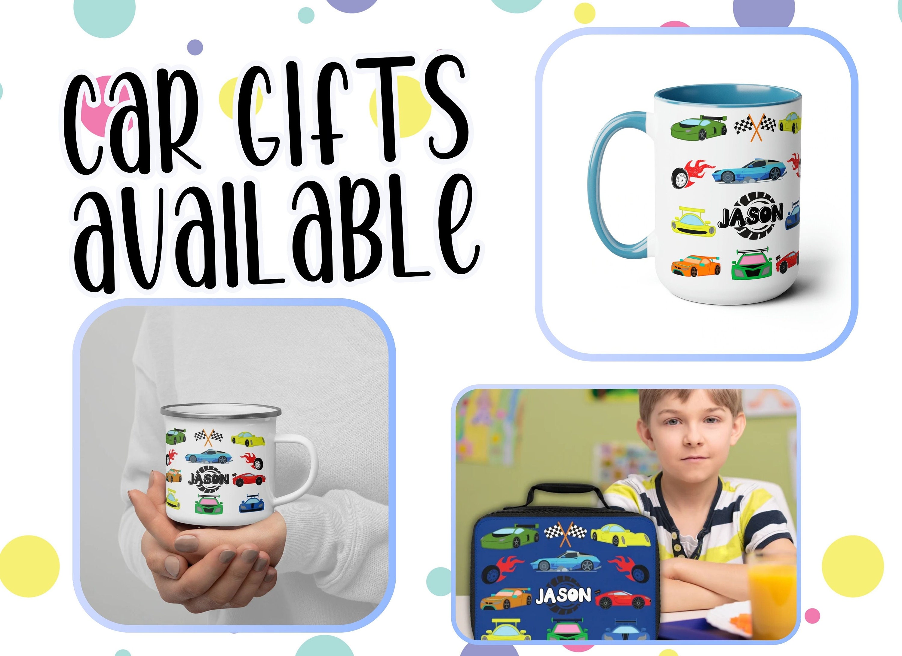 Car Lunch Box, Personalized Race Car Insulated Lunchbag, Boys Lunch Bag ...