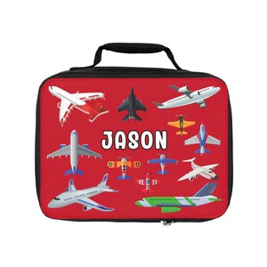 Airplane Lunch Box, Personalized Insulated Lunch Bag, Kids Custom ...