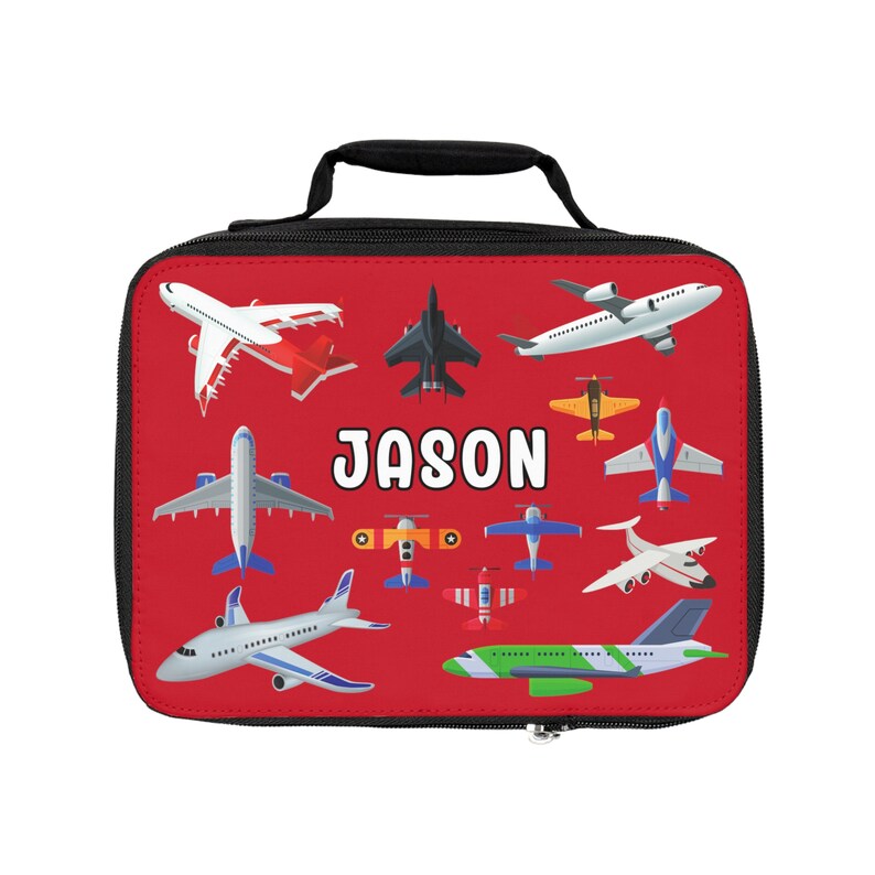 Airplane Lunch Box, Personalized Insulated Lunch Bag, Kids Custom ...