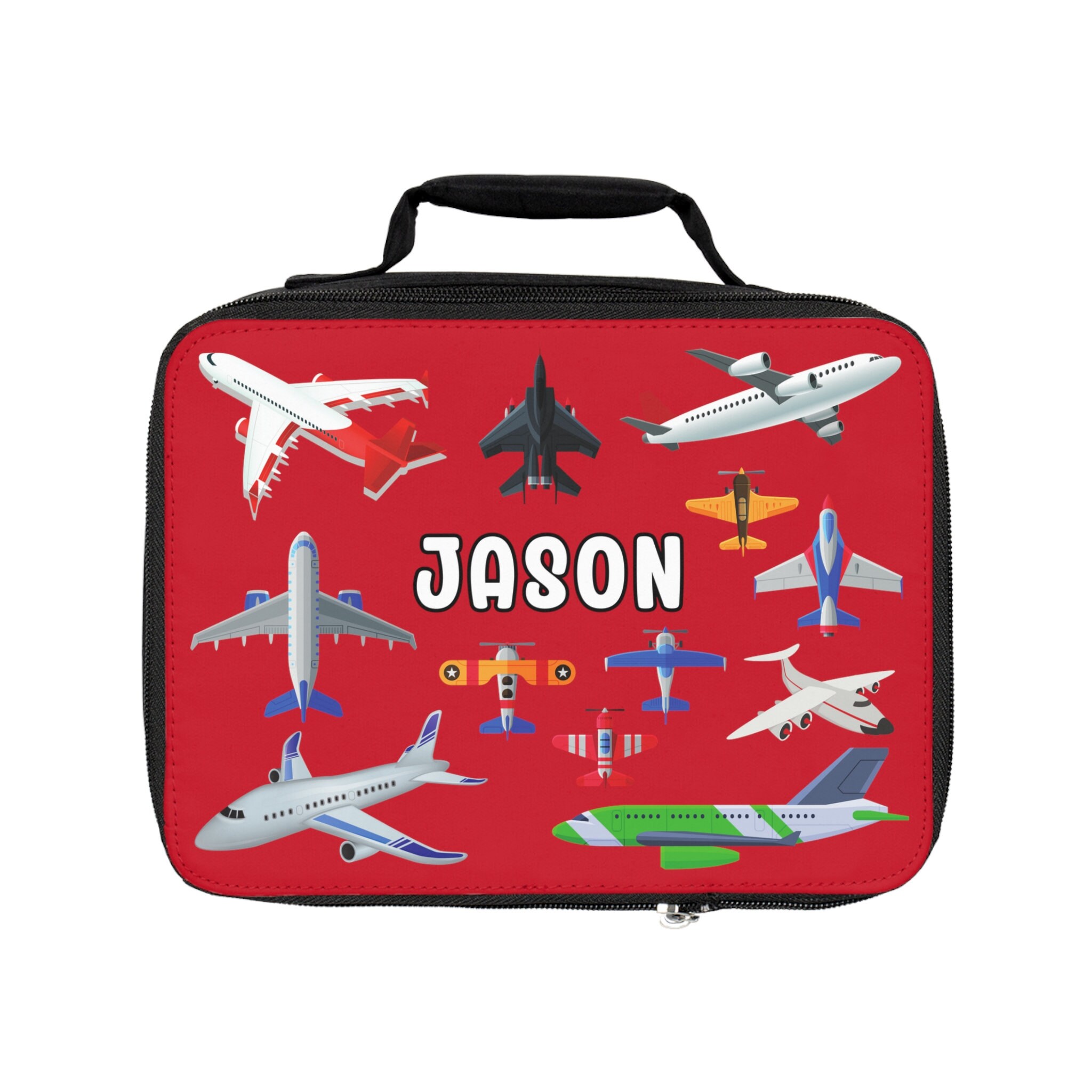 Airplane Lunch Box, Personalized Insulated Lunch Bag, Kids Custom ...