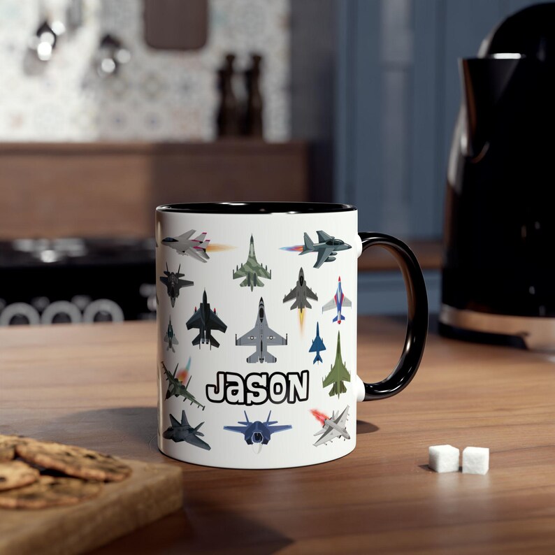 Personalized Jet Mug: Custom Fighter Plane Coffee Cup, Aviation Gift - Etsy