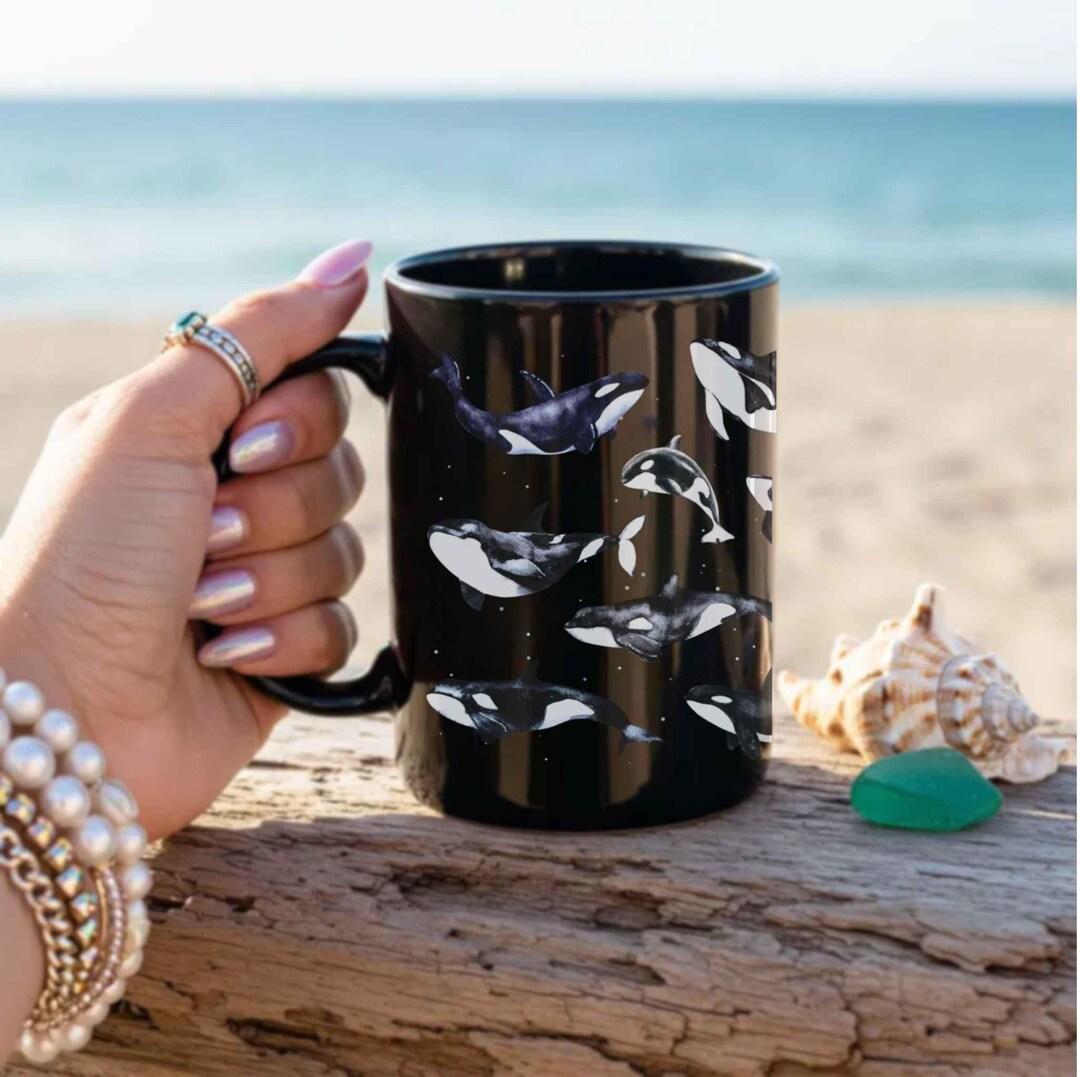 Orca Mug: Killer Whale Coffee Cup, Color Changing Sea Animal Teacup ...