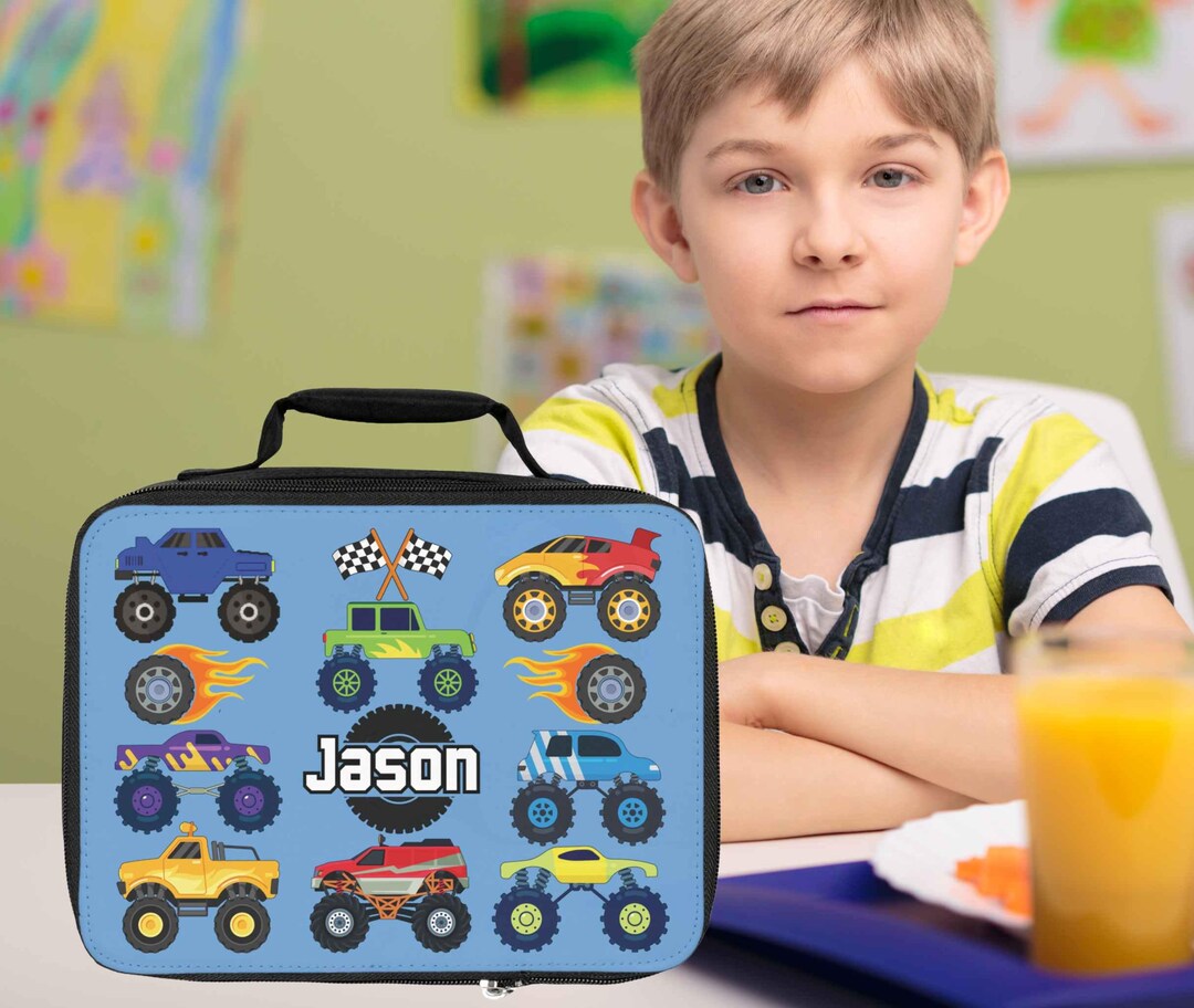 Truck Lunchbox, Custom Insulated Lunch Bag for Boys, Personalized ...