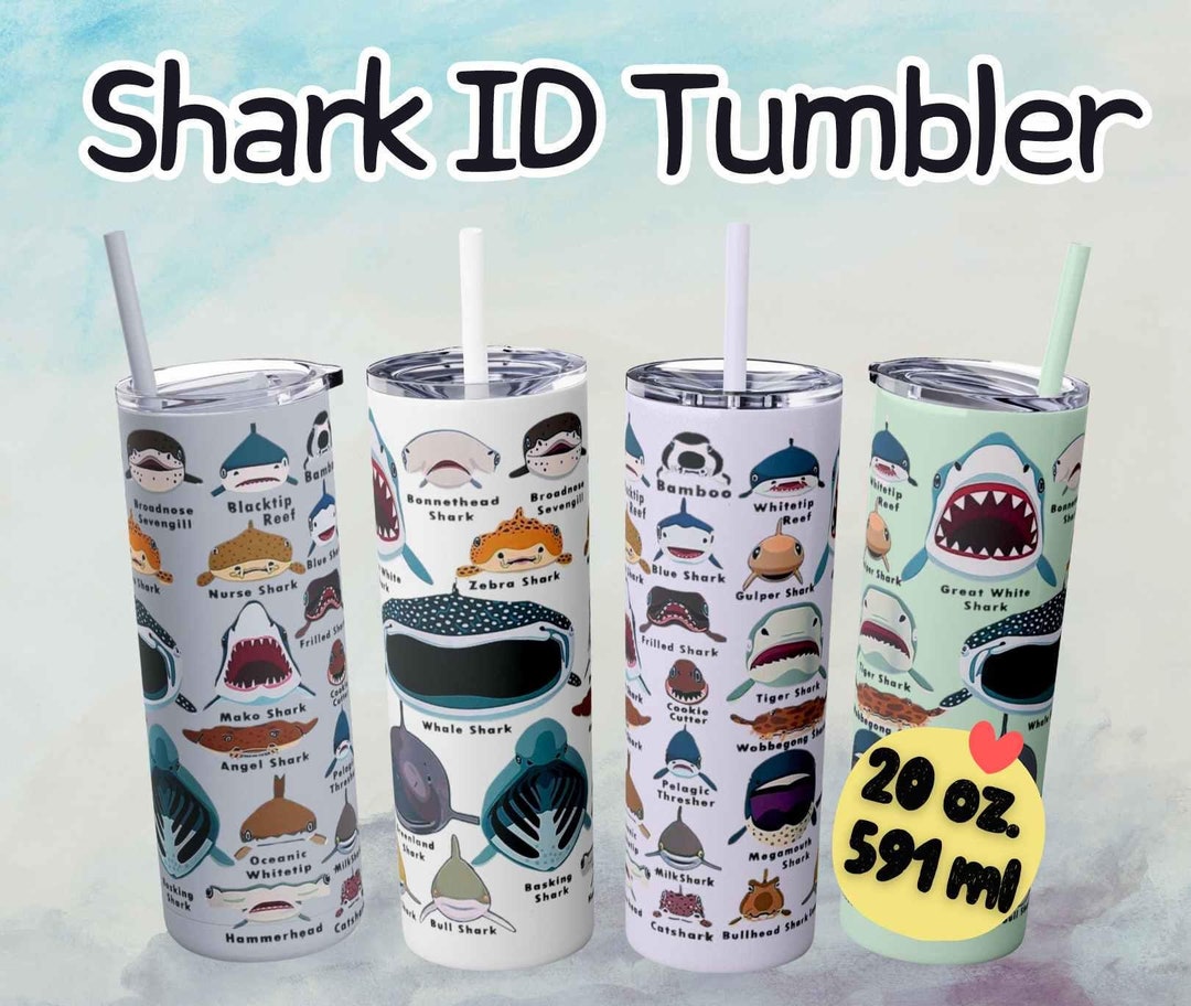 Shark Tumbler, Sea Animal Sipper Cup With Straw, Shark Gift for Women ...