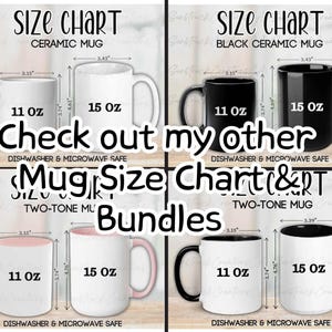 Red Mug Mockup Size Chart, Two Tone Mug Sizing Chart, Printify POD ...
