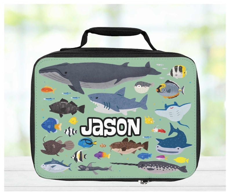 Personalized Fish Lunchbox: Insulated Sea Animal Lunch Bag - Etsy