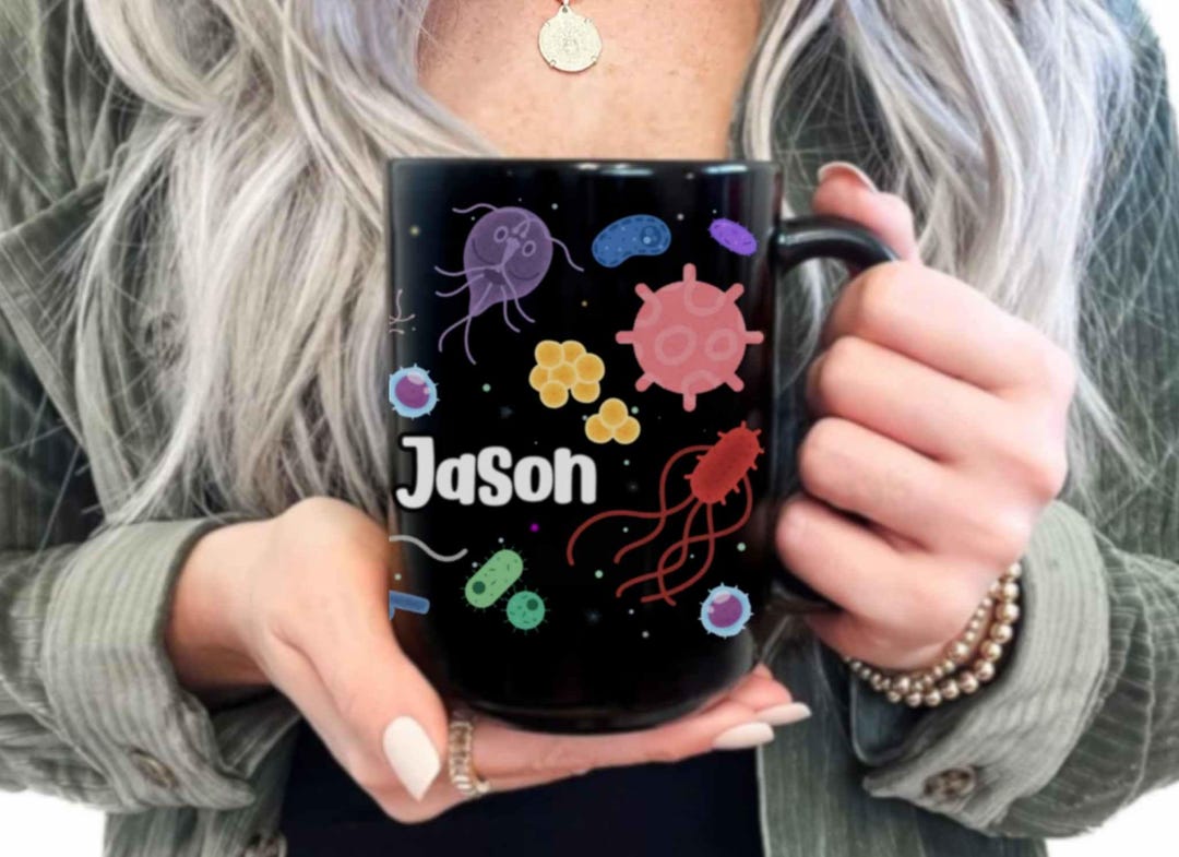 Microbiology Mug: Personalized Bacteria Coffee Cup, Virus Teacup ...
