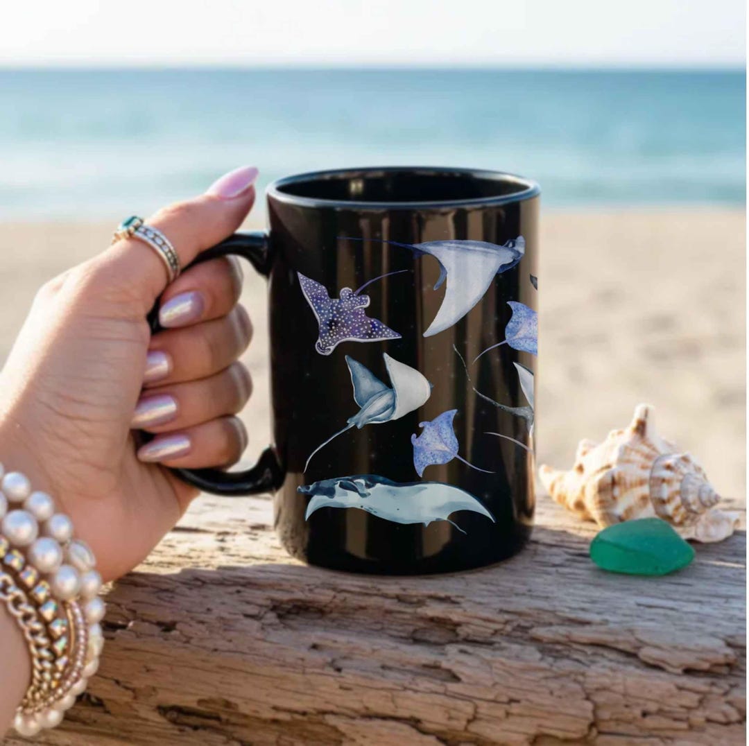 Stingray Mug: Manta Ray Color Change Coffee Cup, Ocean Lover Gift - Etsy