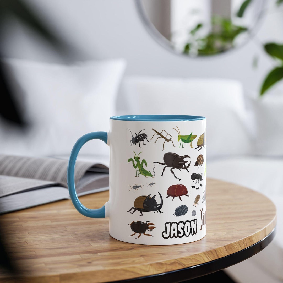 Insect Mug, Personalized Bug Coffee Cup, Entomology Gift for Boys Under ...