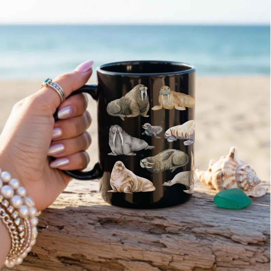Walrus Mug: Sea Animal Coffee Cup, Marine Biology Teacup - Etsy
