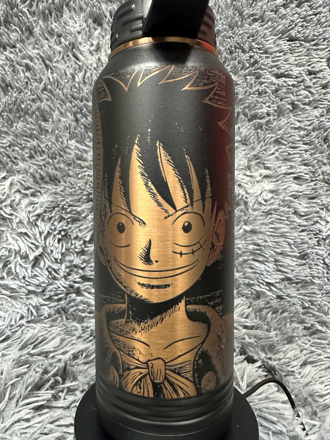 Anime 32 Oz Rose Gold Stainless Steel Double Insulated Water Bottle ...