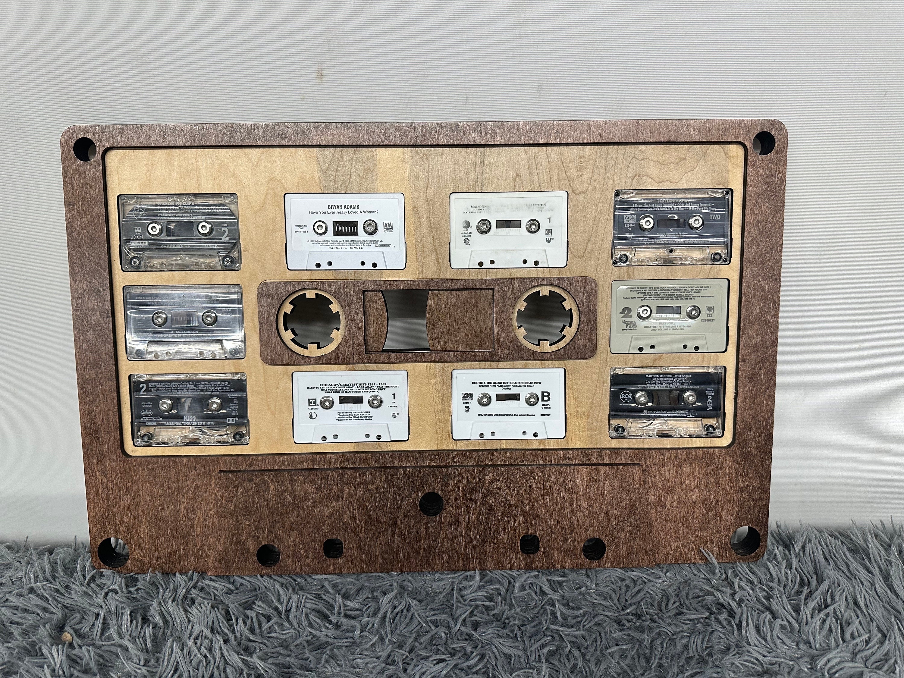 24” Wide Cassette Wood Display Wall Art. Wood Art. Display Your ...
