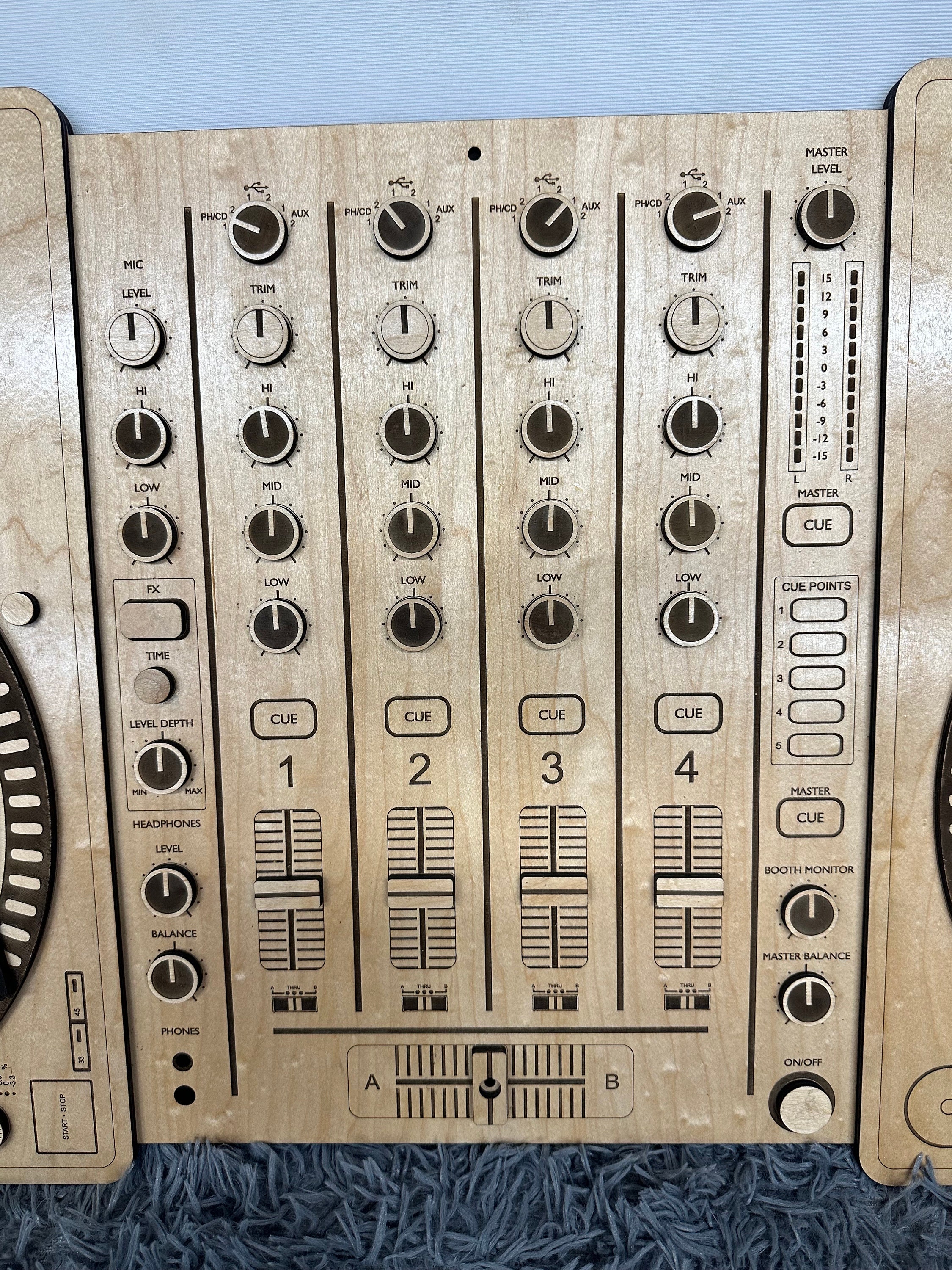 Full Sized Retro Vinyl Turntable and Mixer DJ Name Sign, Personalized ...