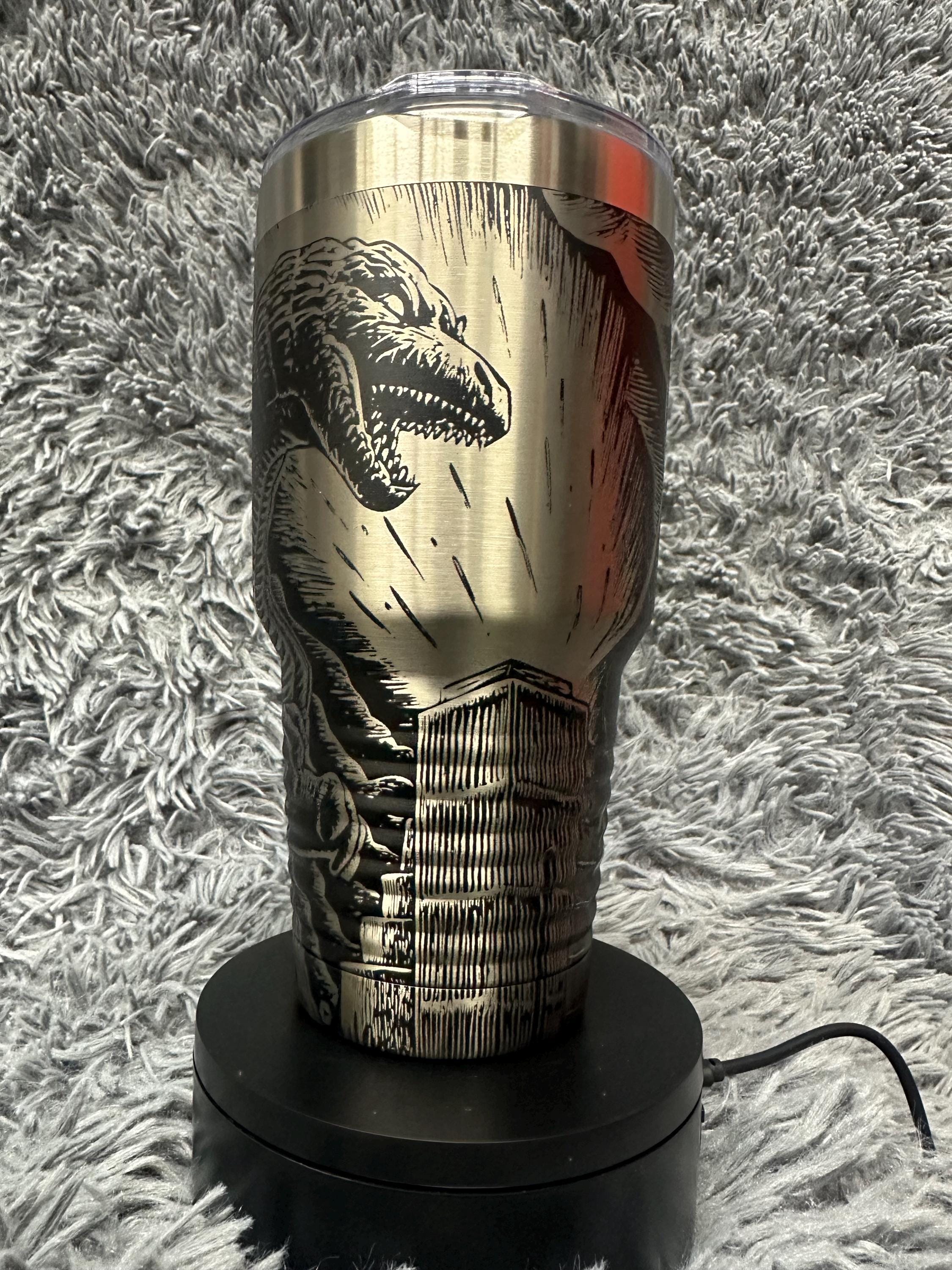 Godzilla 30 Oz Stainless Steel Double Insulated Tumbler Laser Engraved ...