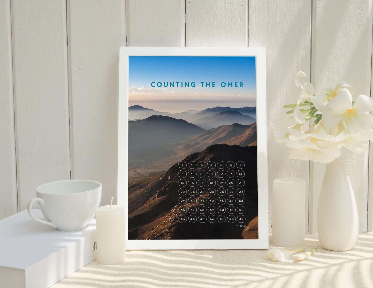 Printable Counting the Omer Activity, Shavuot Count Down, Passover ...