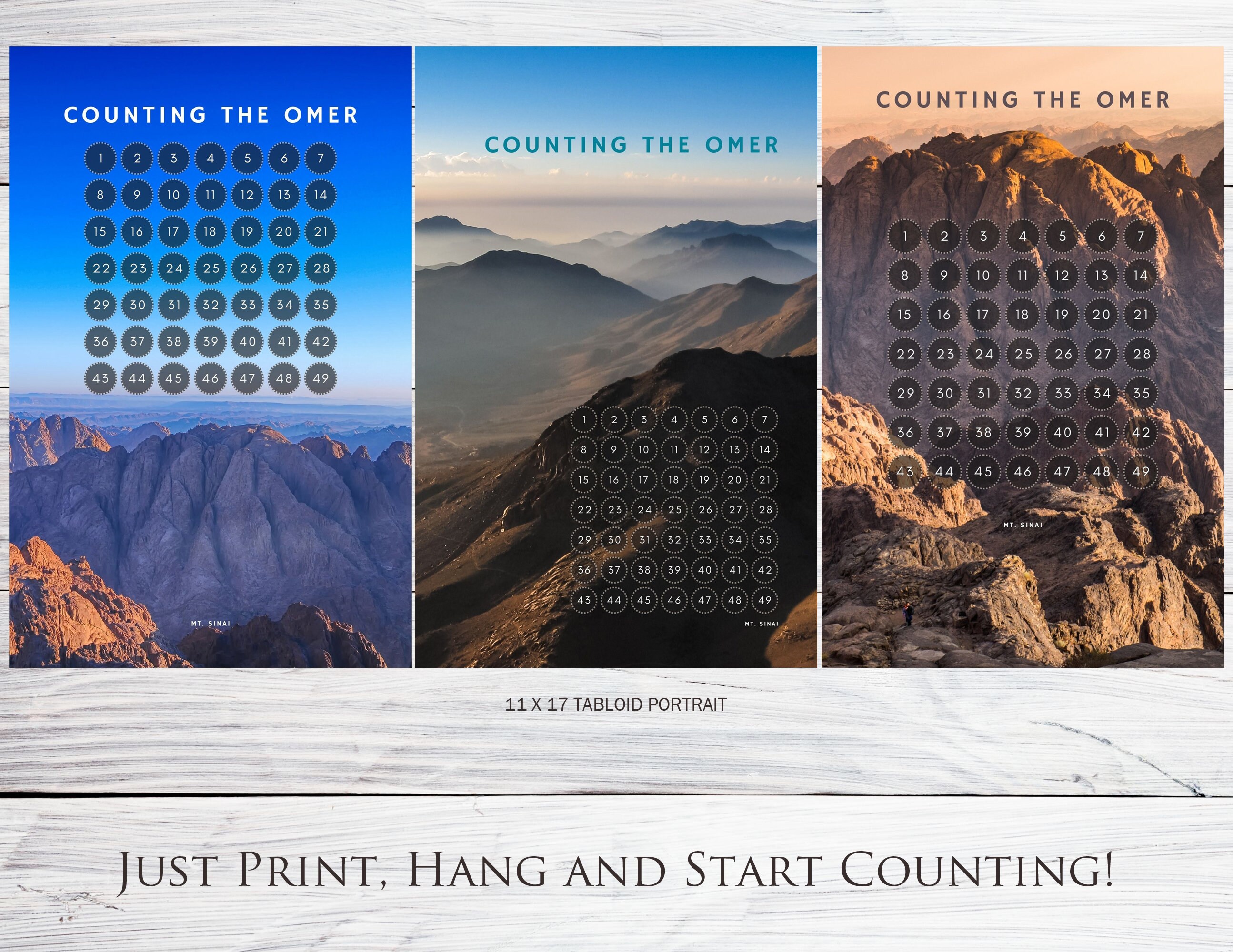 Printable Counting the Omer Activity, Shavuot Count Down, Passover ...