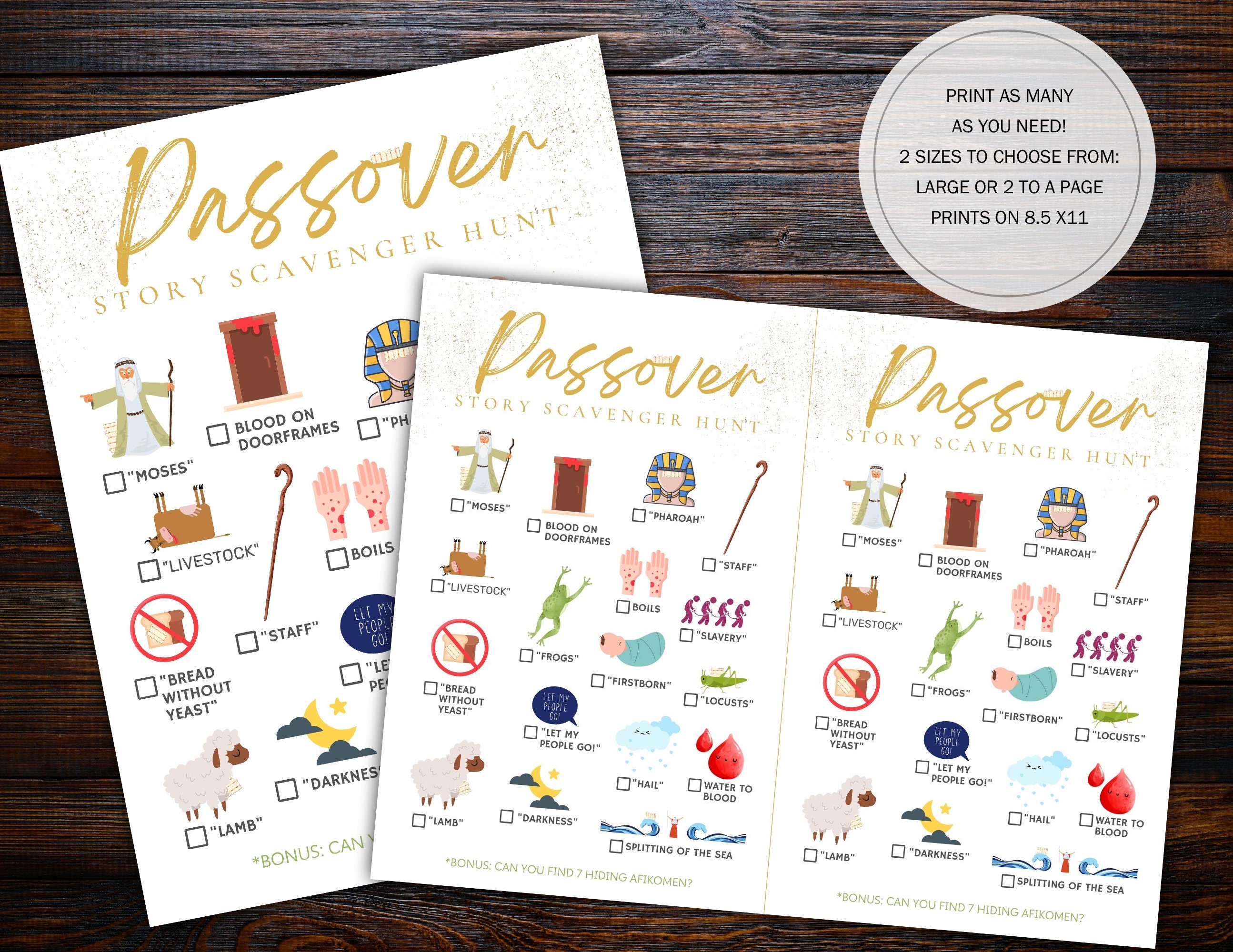 Printable Passover Three Game Bundle, Scavenger Hunt, This or That ...