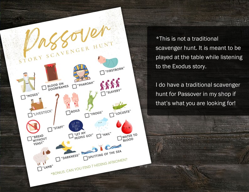Printable Passover Three Game Bundle, Scavenger Hunt, This or That ...