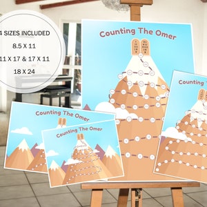 Printable Counting the Omer Activity, Shavuot Count Down, Passover ...