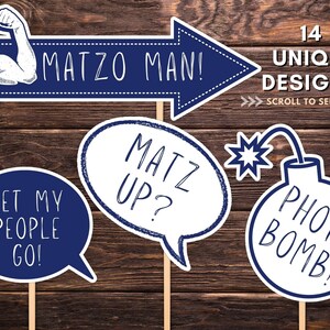 Printable Photo Booth Props for Passover, Pesach Party Seder ...