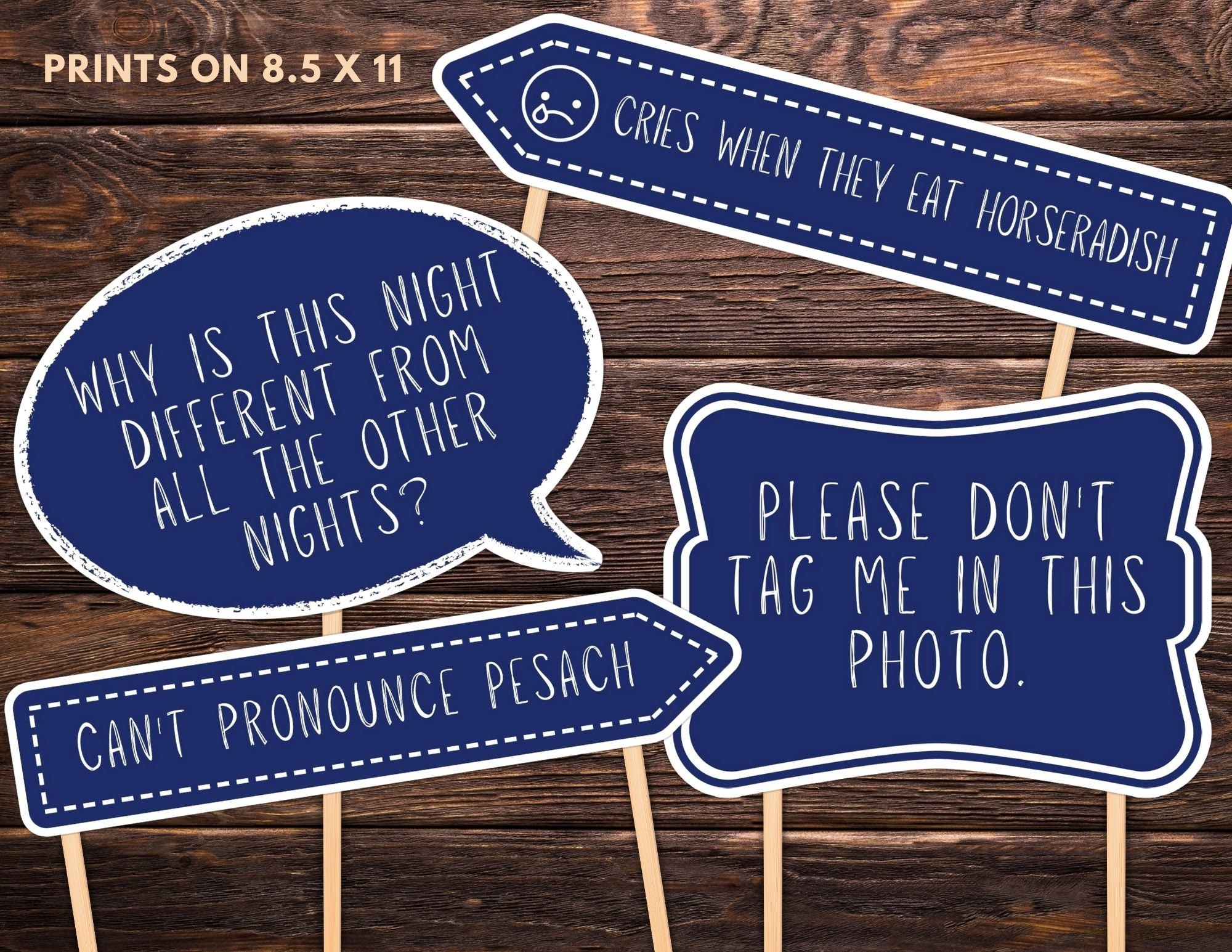 Printable Photo Booth Props for Passover, Pesach Party Seder ...