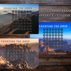 Printable Counting the Omer Activity, Shavuot Count Down, Passover ...