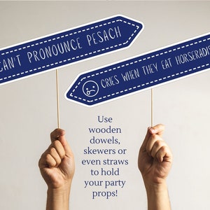 Printable Photo Booth Props for Passover, Pesach Party Seder ...