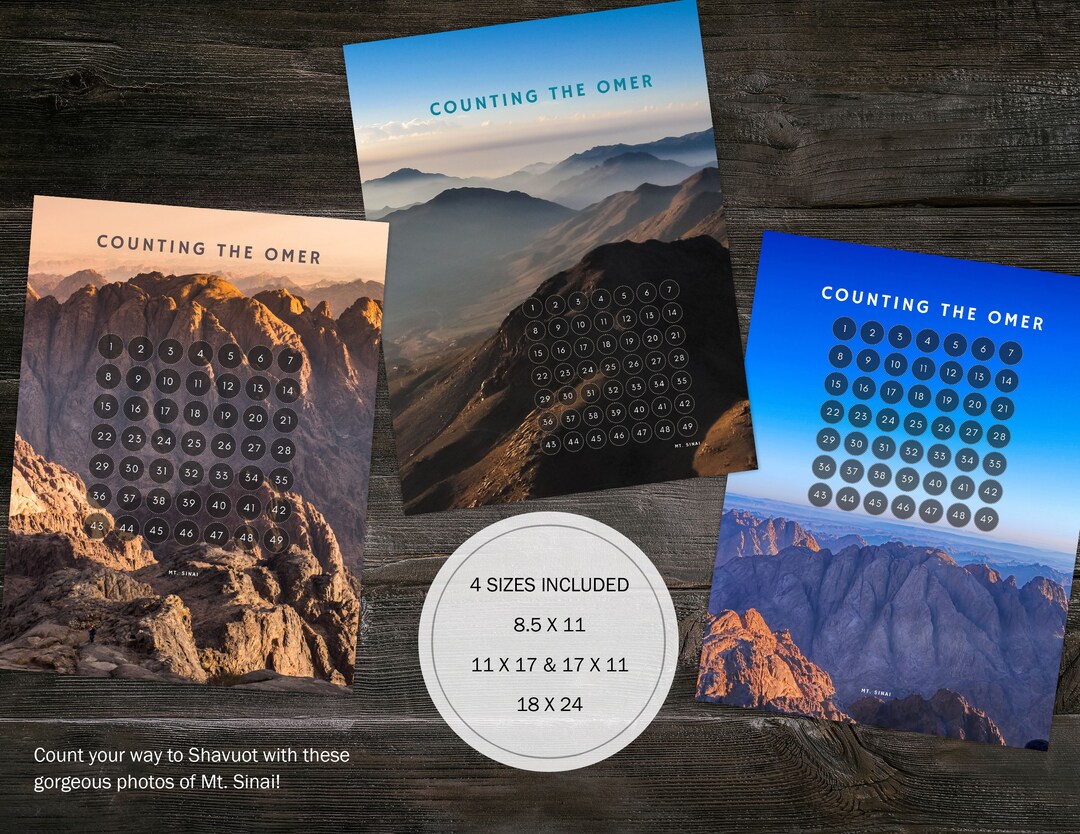 Printable Counting the Omer Activity, Shavuot Count Down, Passover ...