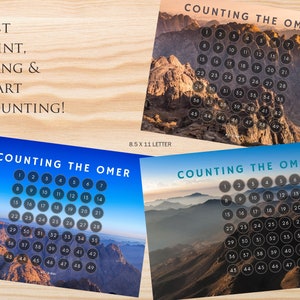 Printable Counting the Omer Activity, Shavuot Count Down, Passover ...