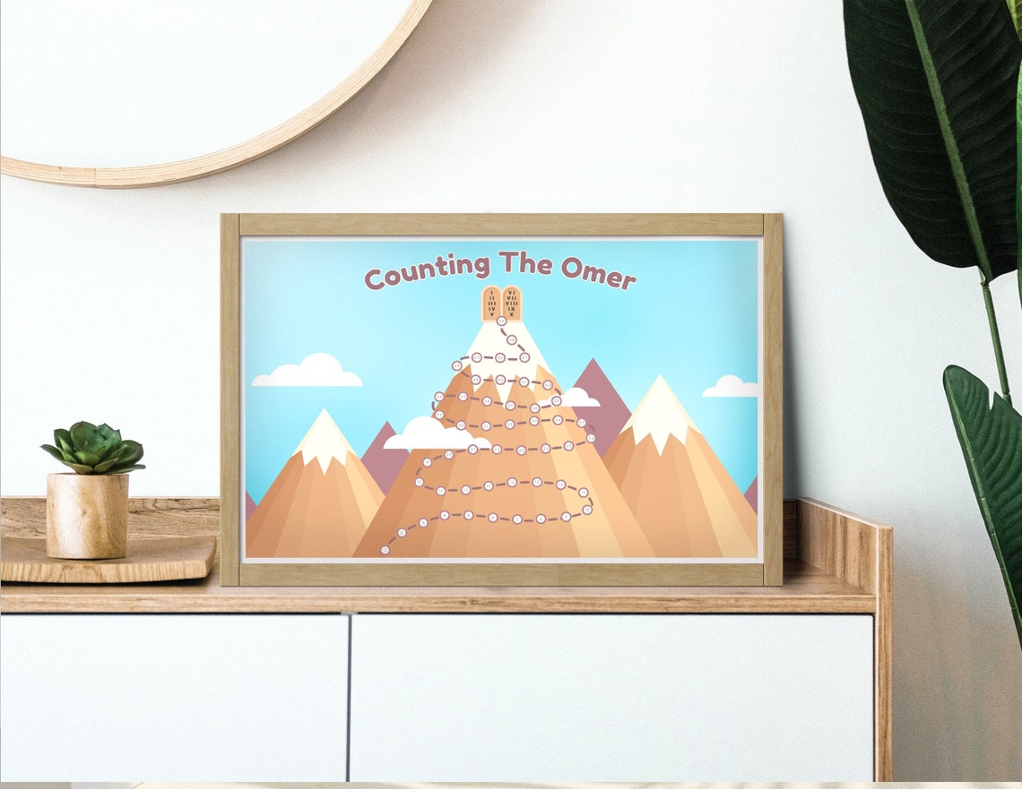 Printable Counting the Omer Activity, Shavuot Count Down, Passover ...