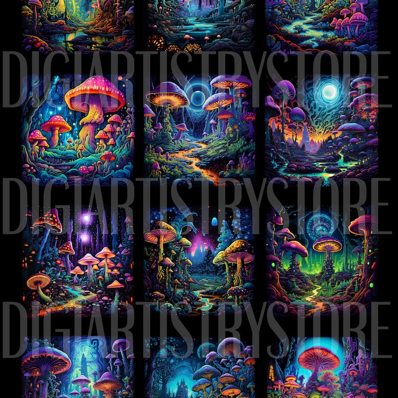 Fluorescent Blacklight Posters - Etsy