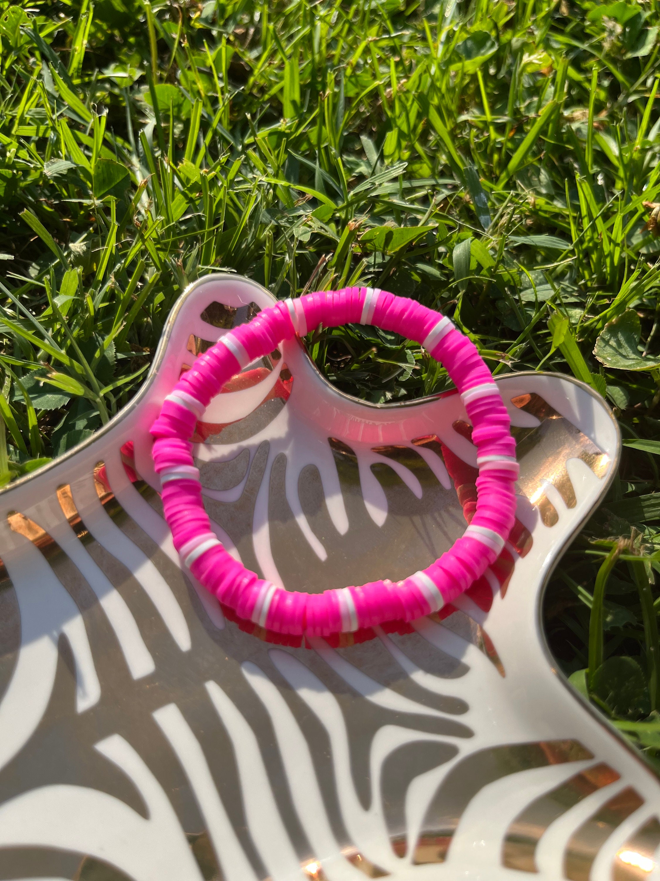 Preppy Summer Clay Bead Bracelets - Etsy