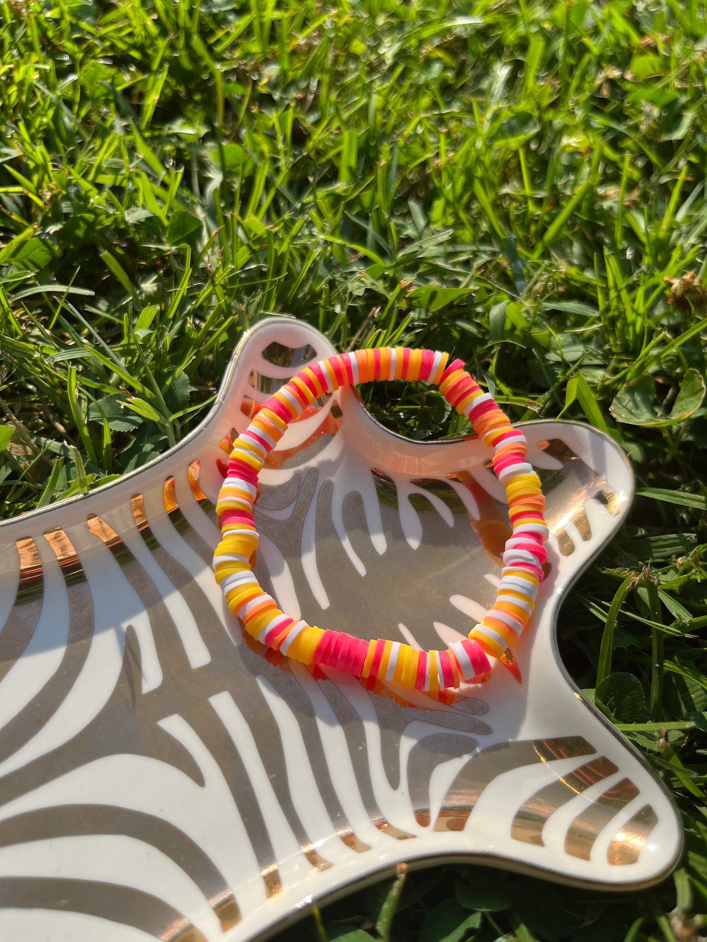 Preppy Summer Clay Bead Bracelets - Etsy