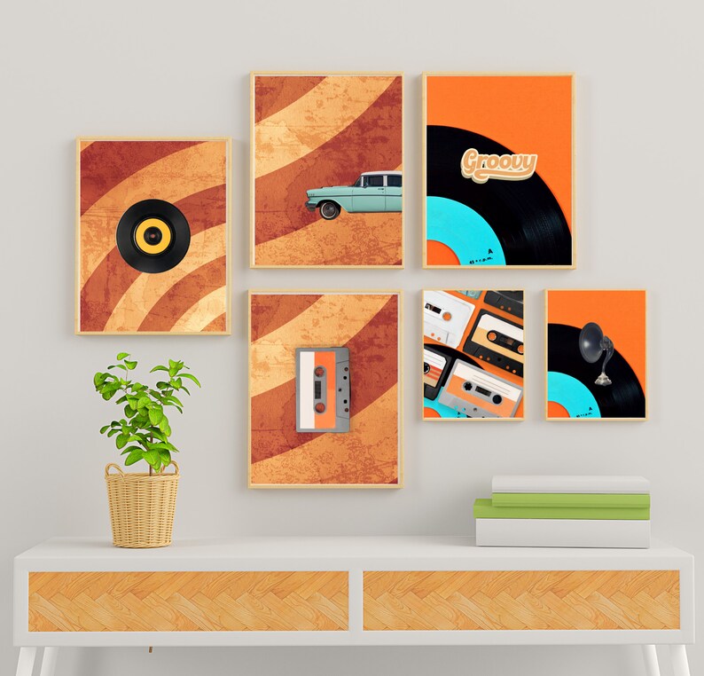 25 Retro Poster Set Groovy 1 - Etsy