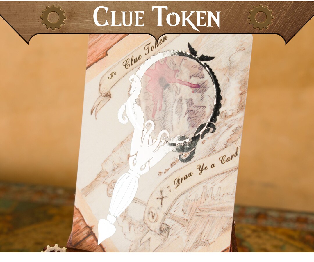 MTG Clue Token, Pirate Themed Vinyl Embellished Custom Mtg Token for ...