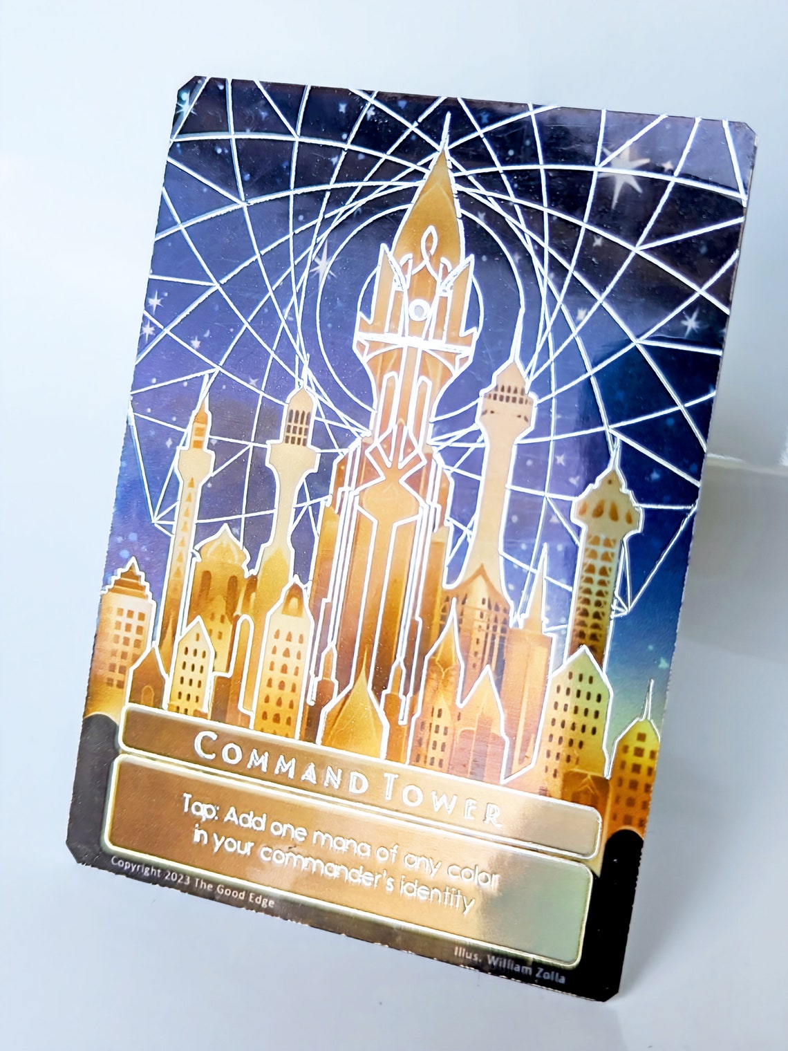 Holographic Foil Command Tower Mtg Proxy Commander EDH Mtg Proxy Lands ...