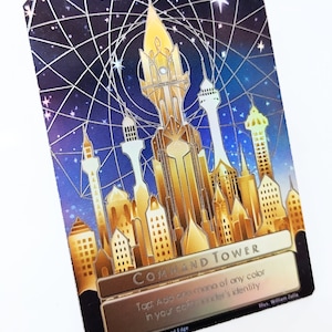 Holographic Foil Command Tower Mtg Proxy Commander EDH Mtg Proxy Lands Mtg Gift Proxy Mtg ...