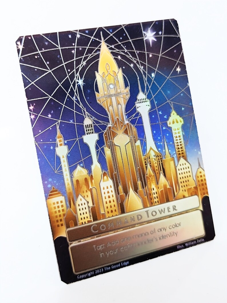 Holographic Foil Command Tower Mtg Proxy Commander EDH Mtg Proxy Lands ...