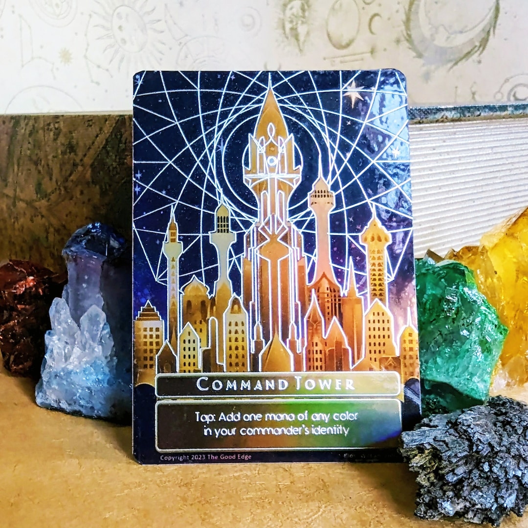 Holographic Foil Command Tower Mtg Proxy Commander EDH Mtg Proxy Lands ...