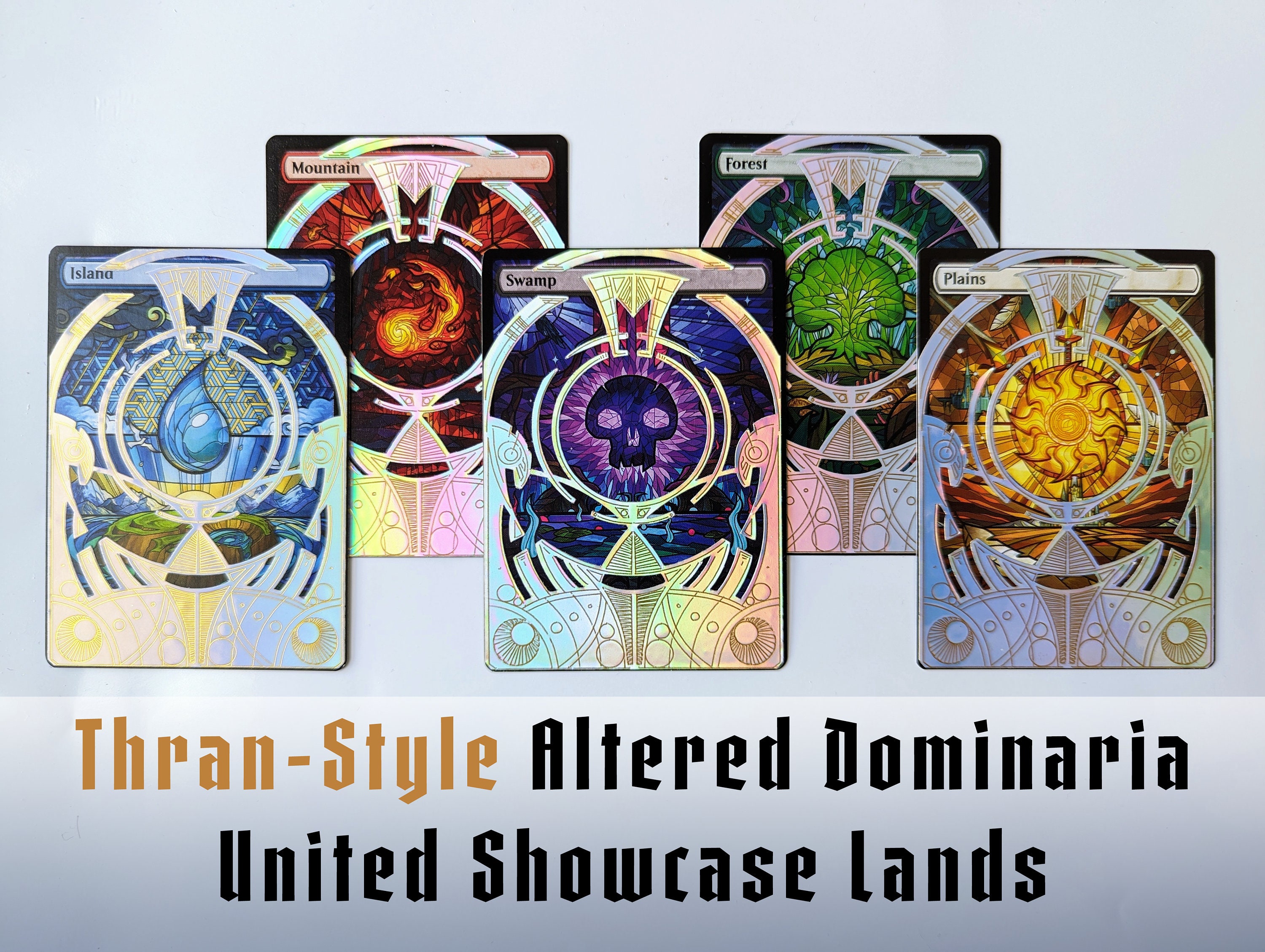 Mtg Basic Land Alter DMU Showcase Basic Land Mtg Foil Land for ...