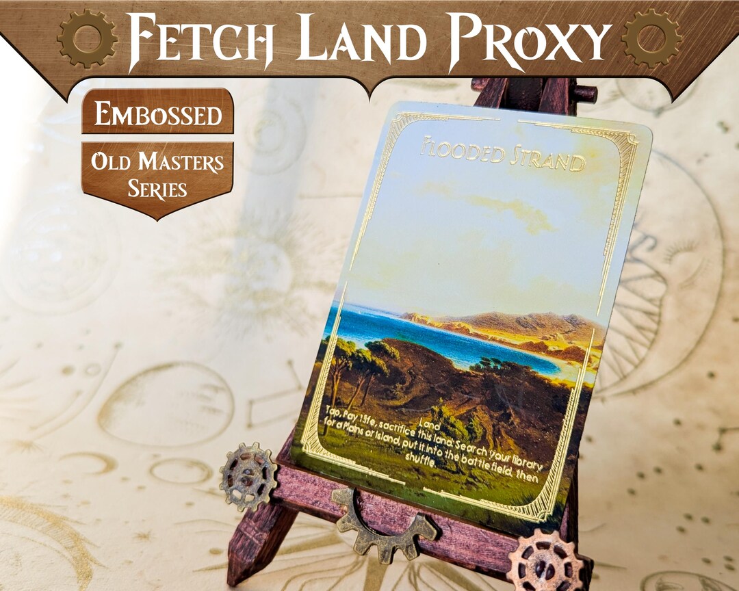 Flooded Strand MTG Proxy: Embossed Foil Fetch Land for Commander EDH - Etsy