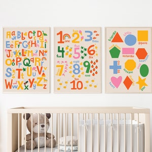 Luca Name Nursery Print Kids Bedroom Wall Art Nursery Wall Art Primary ...