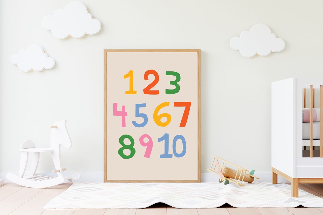 Rainbow Numbers Poster • Counting 1-10 Print Printable • Educational ...